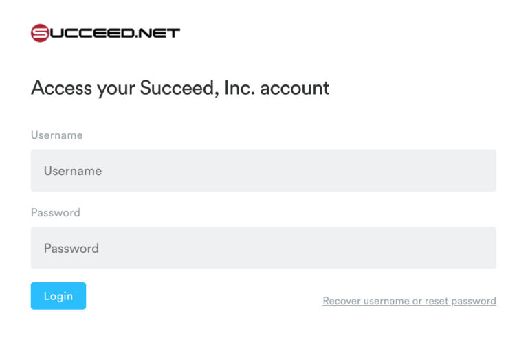 Customer Account Management Portals - SUCCEED.NET